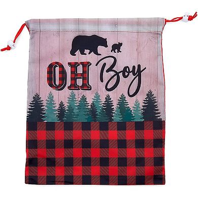 12 Pack Large Buffalo Plaid Drawstring Gift Bag For Boy Baby Shower ...