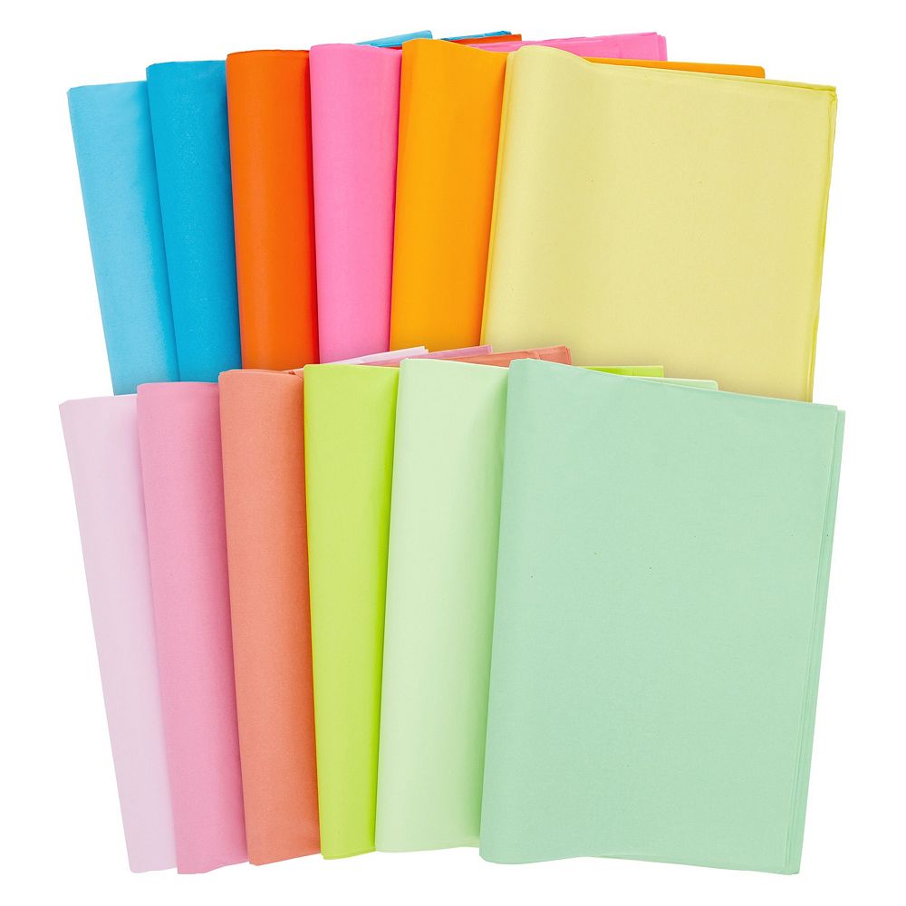 180 Sheets 12 Rainbow Colors Tissue Paper For Gift Wrapping Bags, 20 X ...