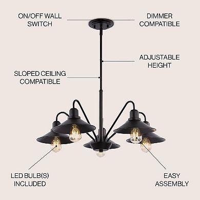Cade Metal Farmhouse Industrial Led Pendant