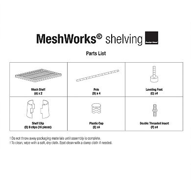 Design Ideas Meshworks 2 Tier Full-size Metal Storage Shelving Unit ...