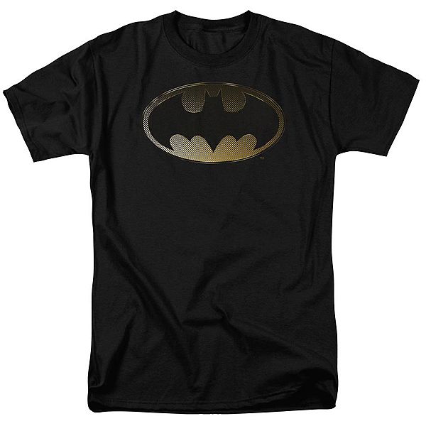 Batman Halftone Bat Short Sleeve Adult T-shirt