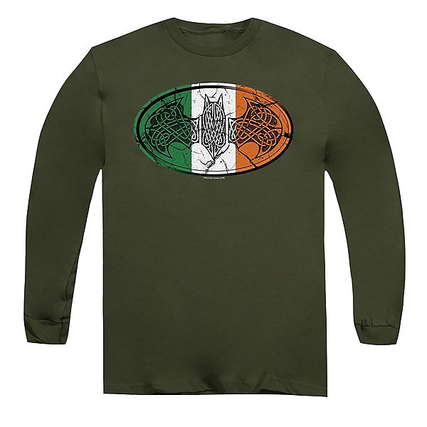 Batman Irish Celtic Symbol Long Sleeve Adult T-shirt