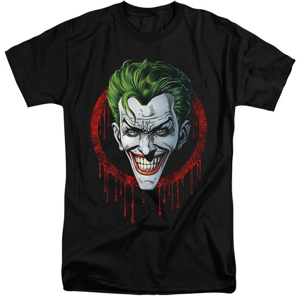 Batman Joker Drip Short Sleeve Adult Tall T-shirt