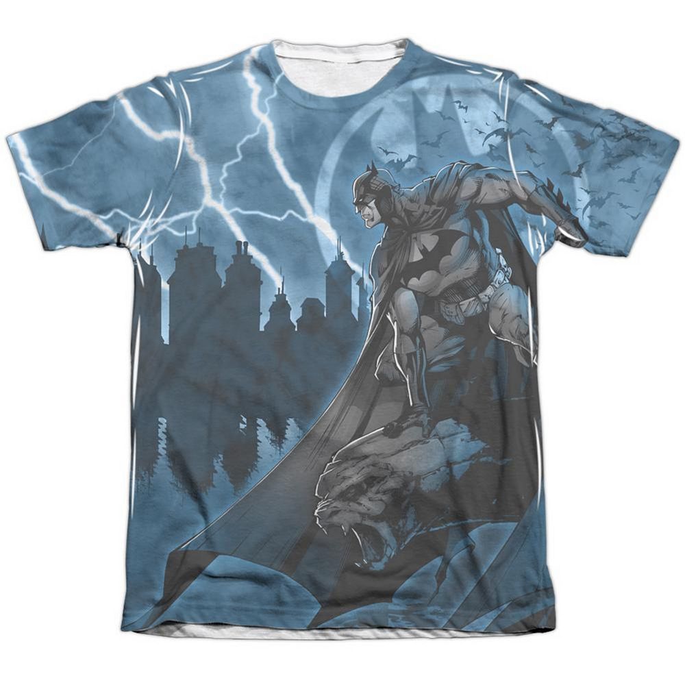 Batman Lightning Strikes Sleeve T-shirt