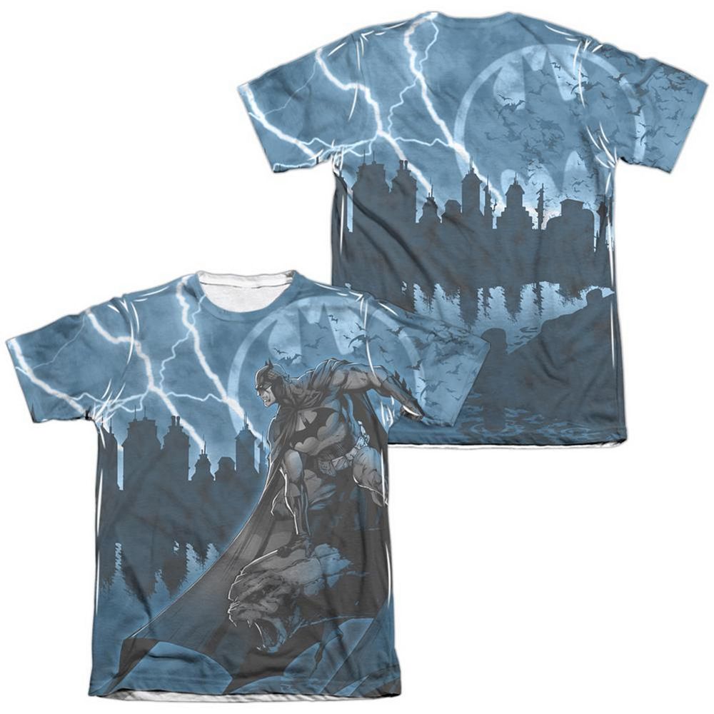 Batman Lightning Strikes Sleeve T-shirt
