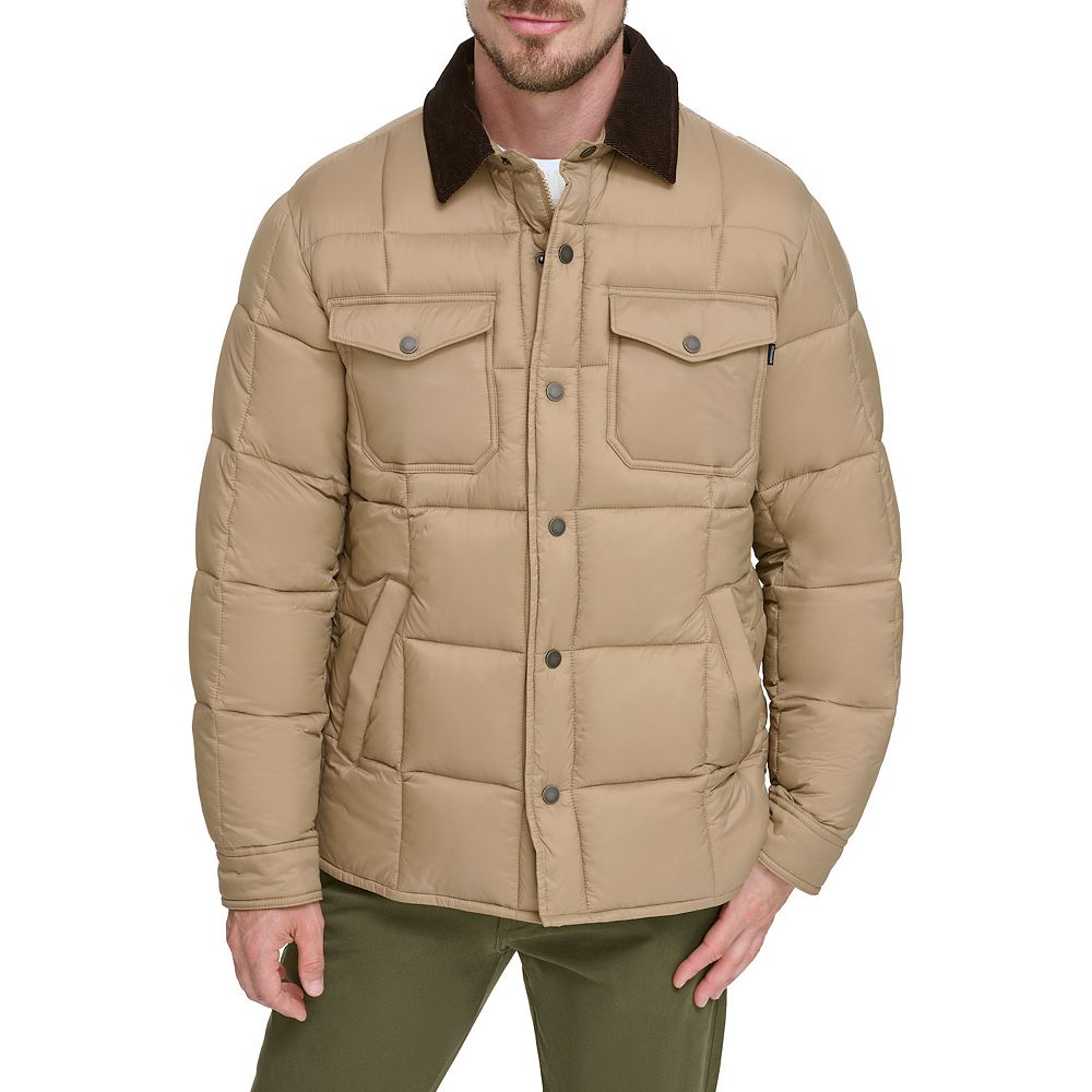 Men's Dockers® Midweight Quilted Shacket with Corduroy Collar