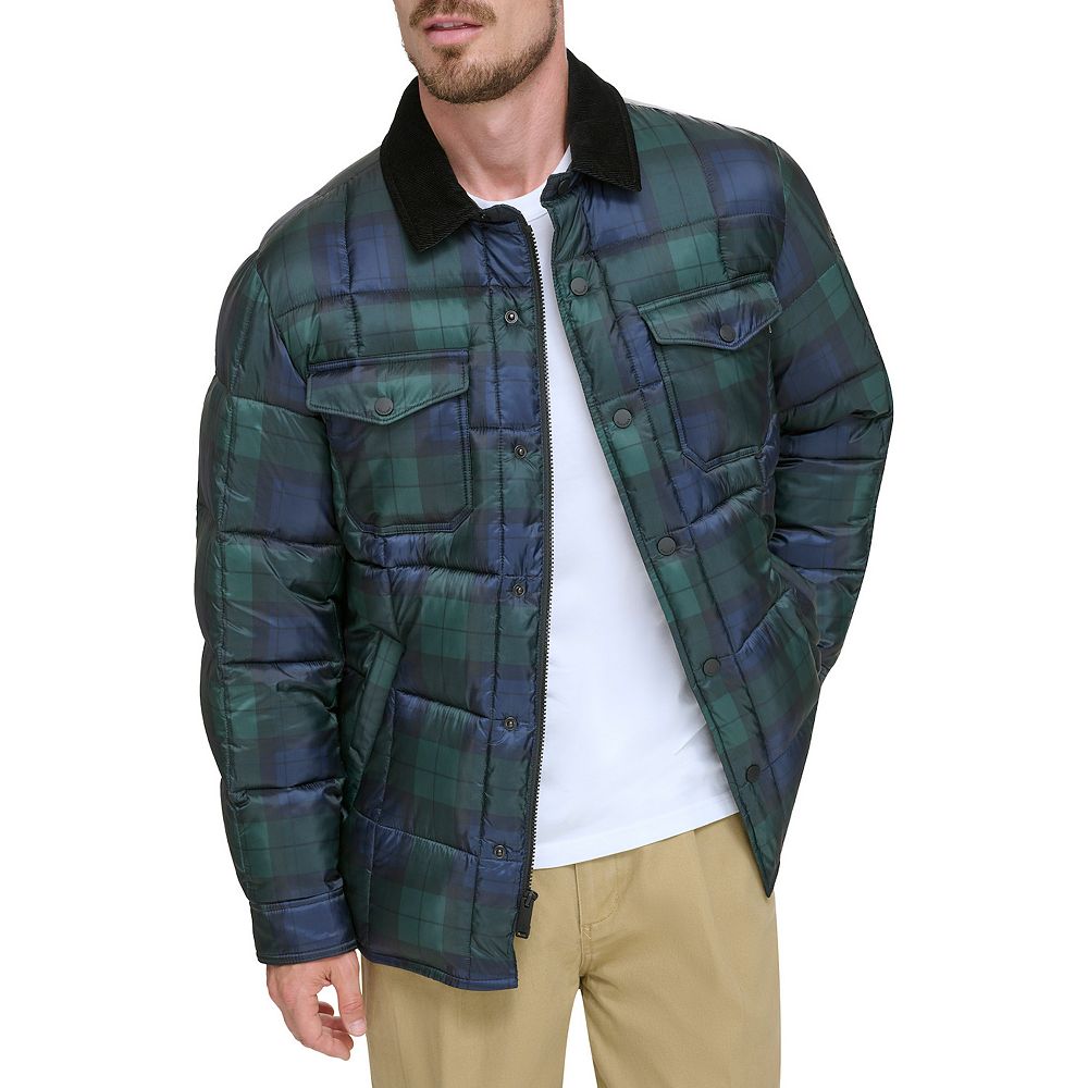 Men's Dockers® Midweight Quilted Shacket with Corduroy Collar