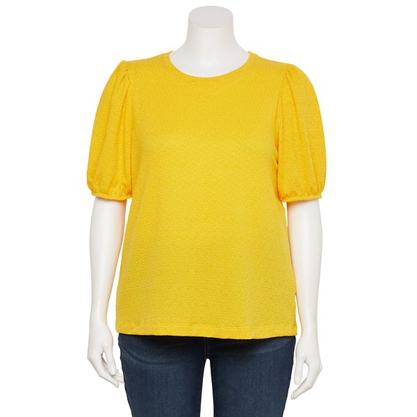 Plus Size LC Lauren Conrad Puff Sleeve Top