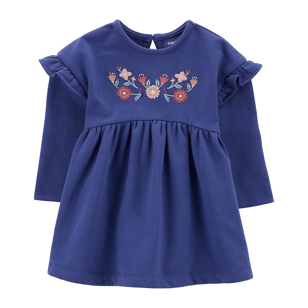 Baby Girl Carter's Navy Floral Long Sleeve Dress