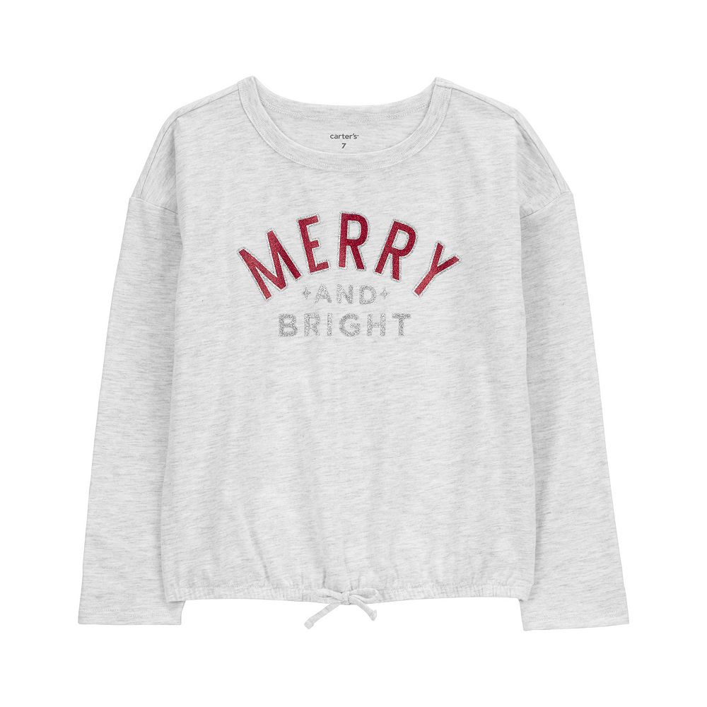 Girls 4-14 Carter's Merry And Bright Flutter Graphic Tee