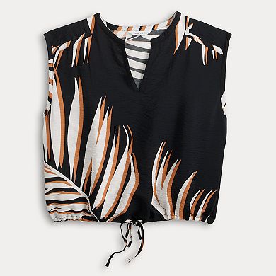 Women's Nine West Sleeveless Drawstring Top