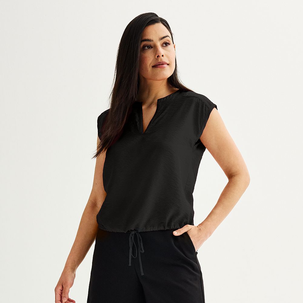 Women's Nine West Sleeveless Drawstring Top