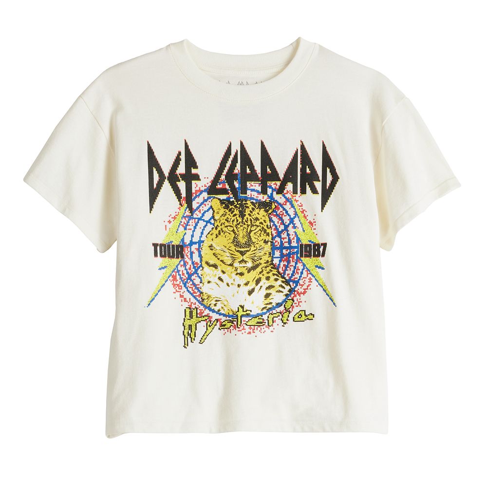 Girls' 7-16 Def Leppard Hysteria Tour Graphic Tee