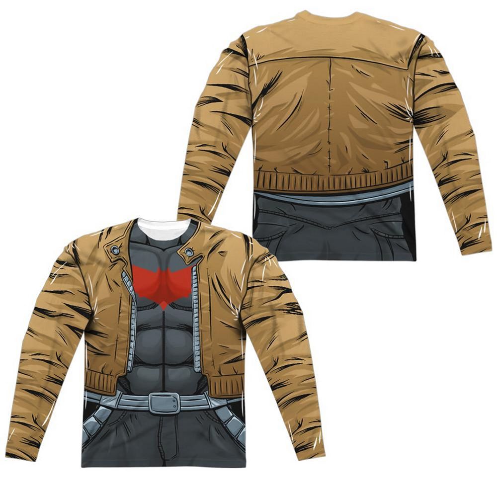 Batman Red Hood Uniform Long Sleeve Adult Poly Crew T-shirt