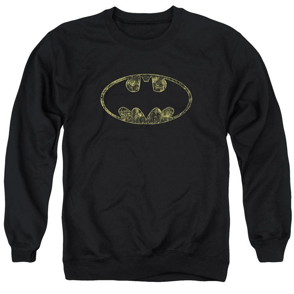 Batman Tattered Logo Adult Crewneck Sweatshirt