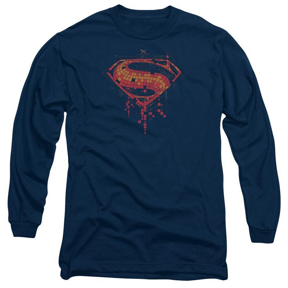 Batman V Superman Tech Super Logo Long Sleeve Adult T-shirt