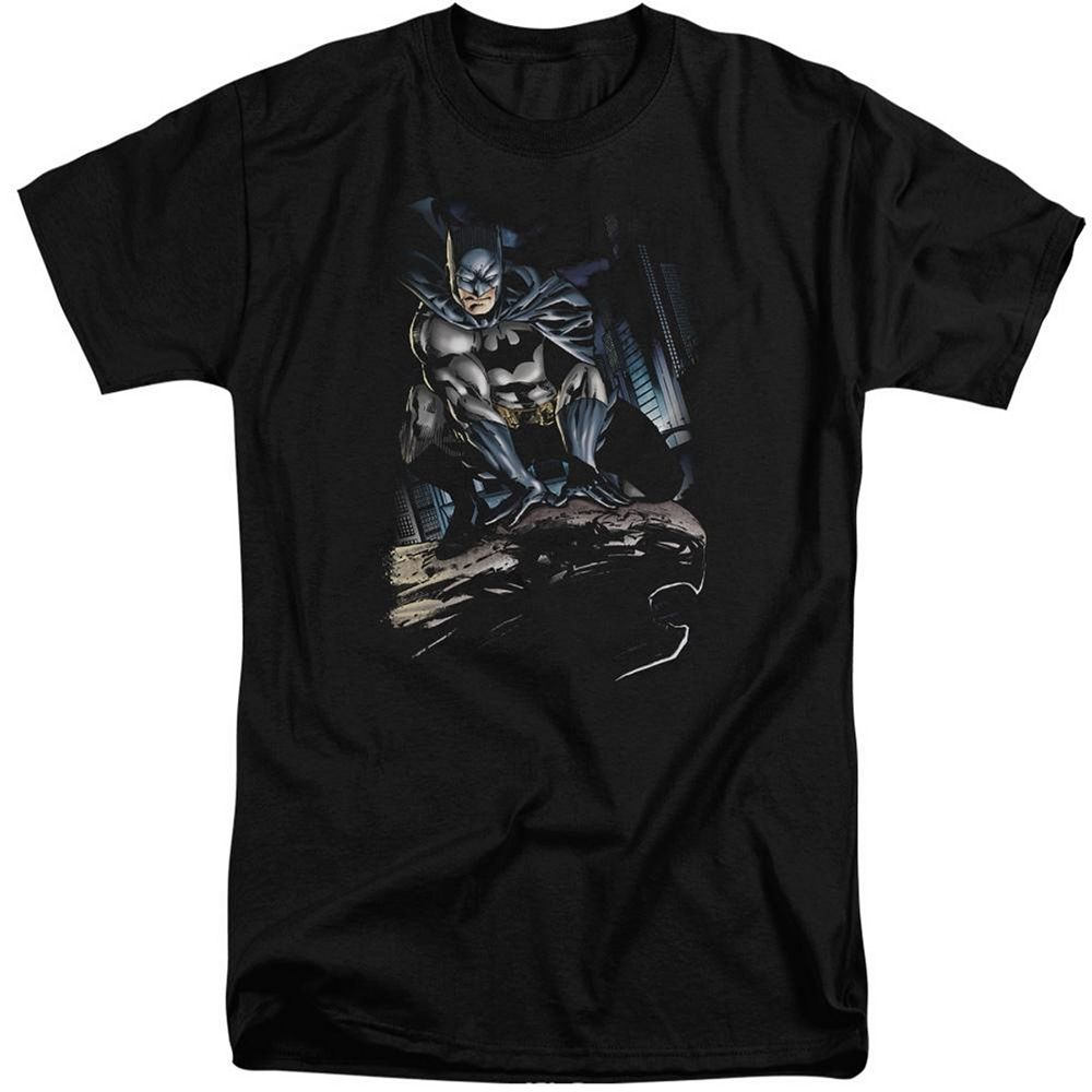 Batman Perched Short Sleeve Adult Tall T-shirt