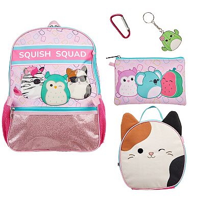 Squishmallows 5 pc Backpack Set