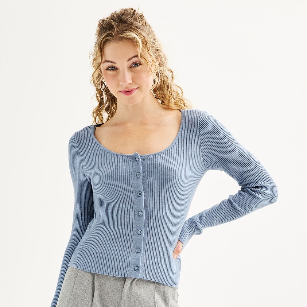 Juniors' SO® Button Front Cardigan Sweater