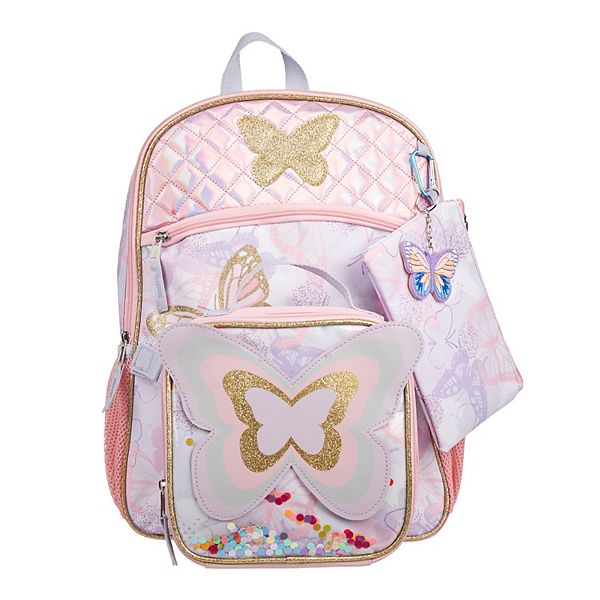 Girls 5-Piece Butterfly Backpack Set