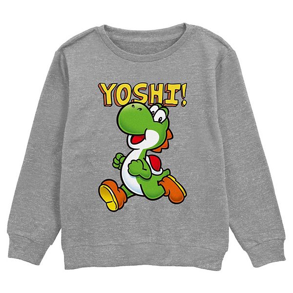 Boys Super Mario Bros Yoshi Running Graphic Fleece