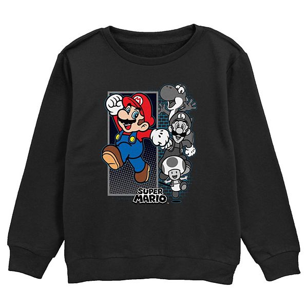 Boys Super Mario Bros Mario Jumper Graphic Fleece