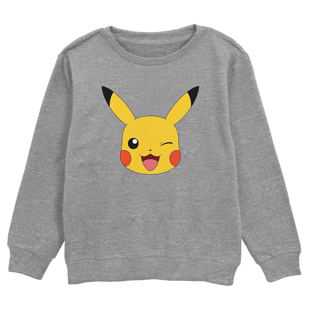 Boys Pokemon Pikachu Winking Face Graphic Fleece