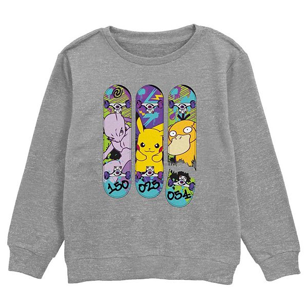 Boys Pokemon Skateboards Designs Graphic Fleece
