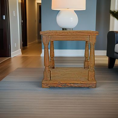 Balustrade End Table Salvaged Wood