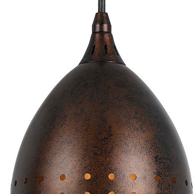 7 Inch Modern Pendent Light with Bronze Metal Shade, Oil Rubbed Bronze ...