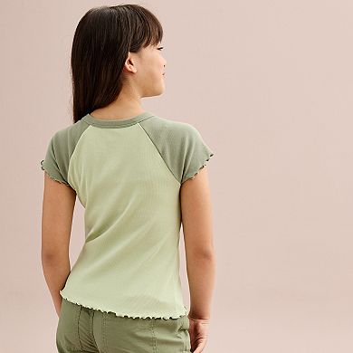 Girls 6-20 SO® Raglan Baby Tee in Regular & Plus Size