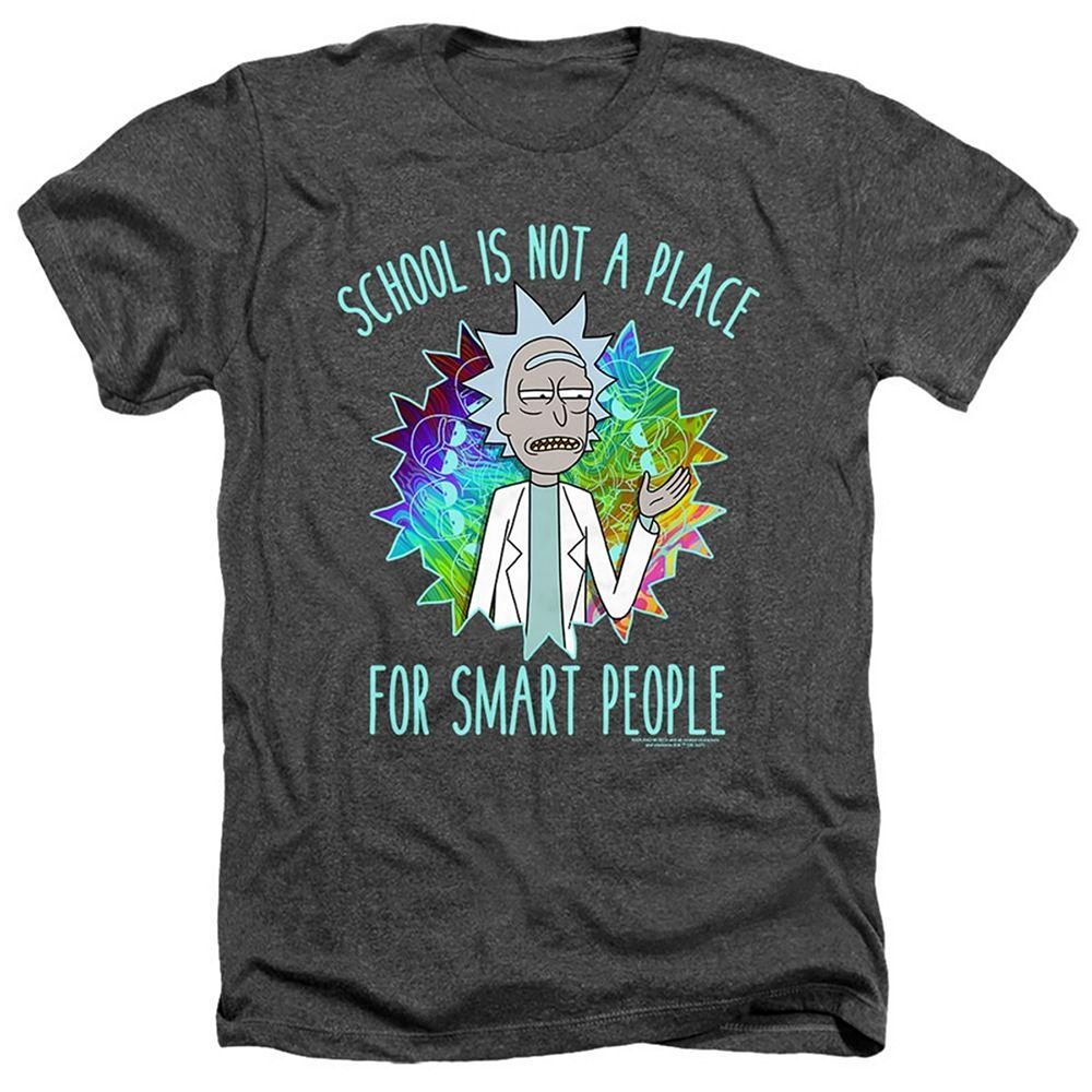 Rick And Morty School Adult Heather T-shirt