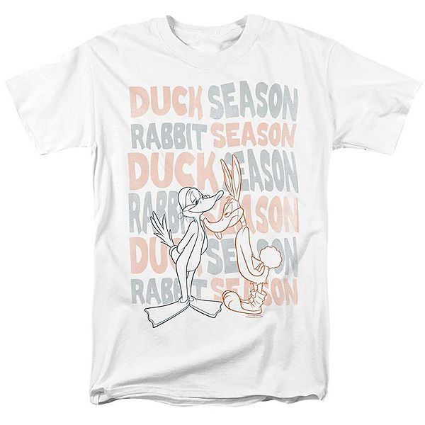 Looney Tunes Duck Season Rabbit Season Short Sleeve Adult T-shirt