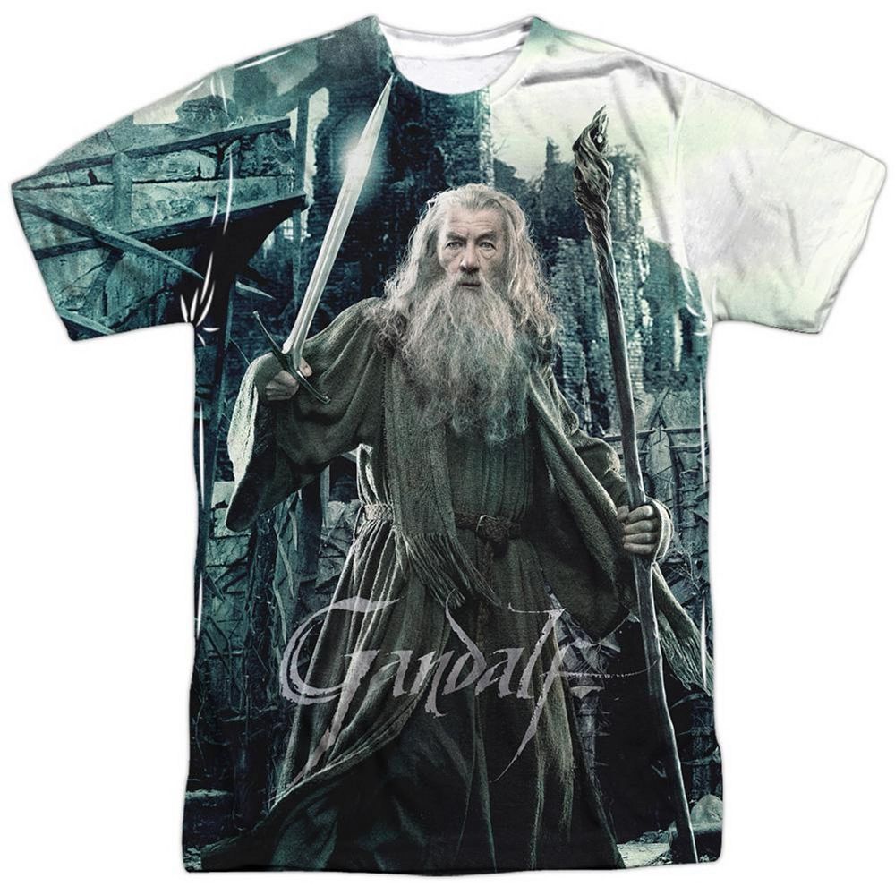 Hobbit Wizard Short Sleeve Adult Poly Crew T-shirt