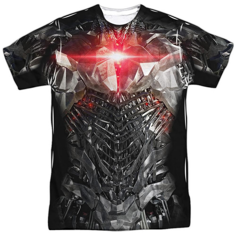 Justice League Movie Cyborg Uniform Short Sleeve Adult Poly Crew T-shirt