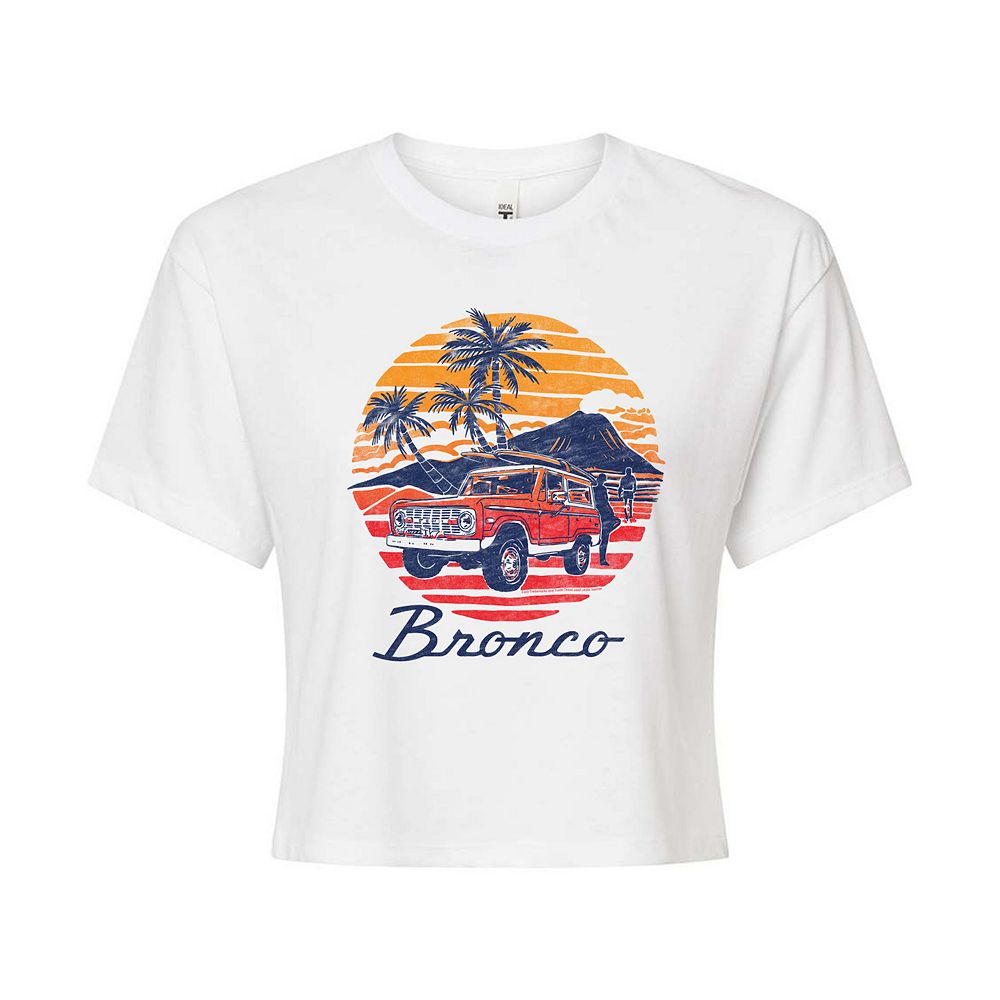 Juniors' Ford Bronco Sunset Cropped Tee