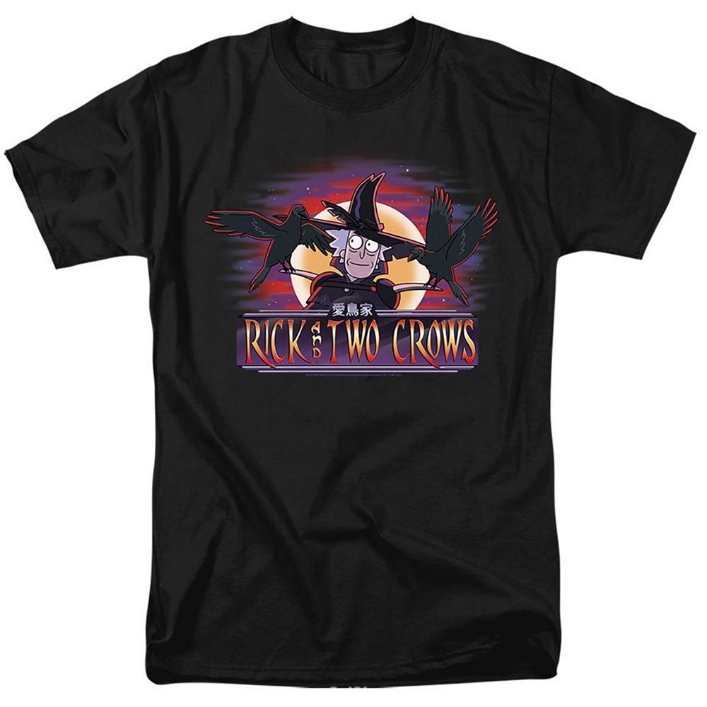 Rick And Morty Rick And Two Crows Short Sleeve Adult T-shirt