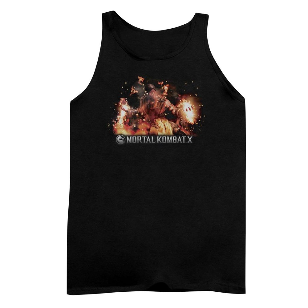 Mortal Kombat X Scorpio Flames Adult Tank Top