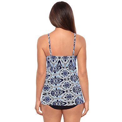 Women's Bal Harbour Bandeau Flyaway Fauxkini One-Piece Swim Suit