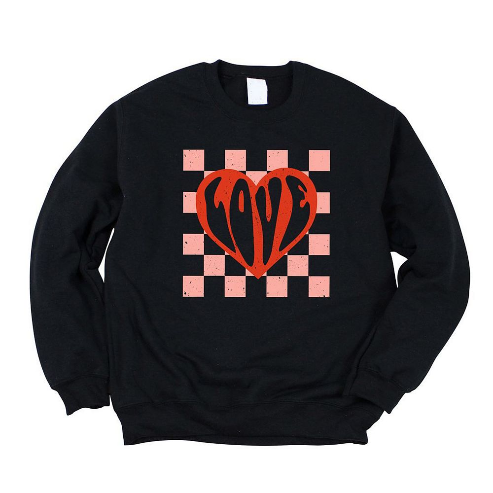 Love Checker Board Sweatshirt