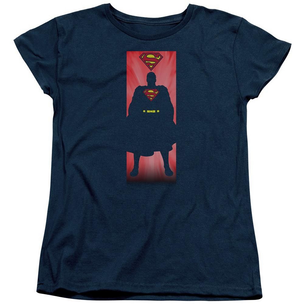 Superman Block Short Sleeve Womens T-shirt