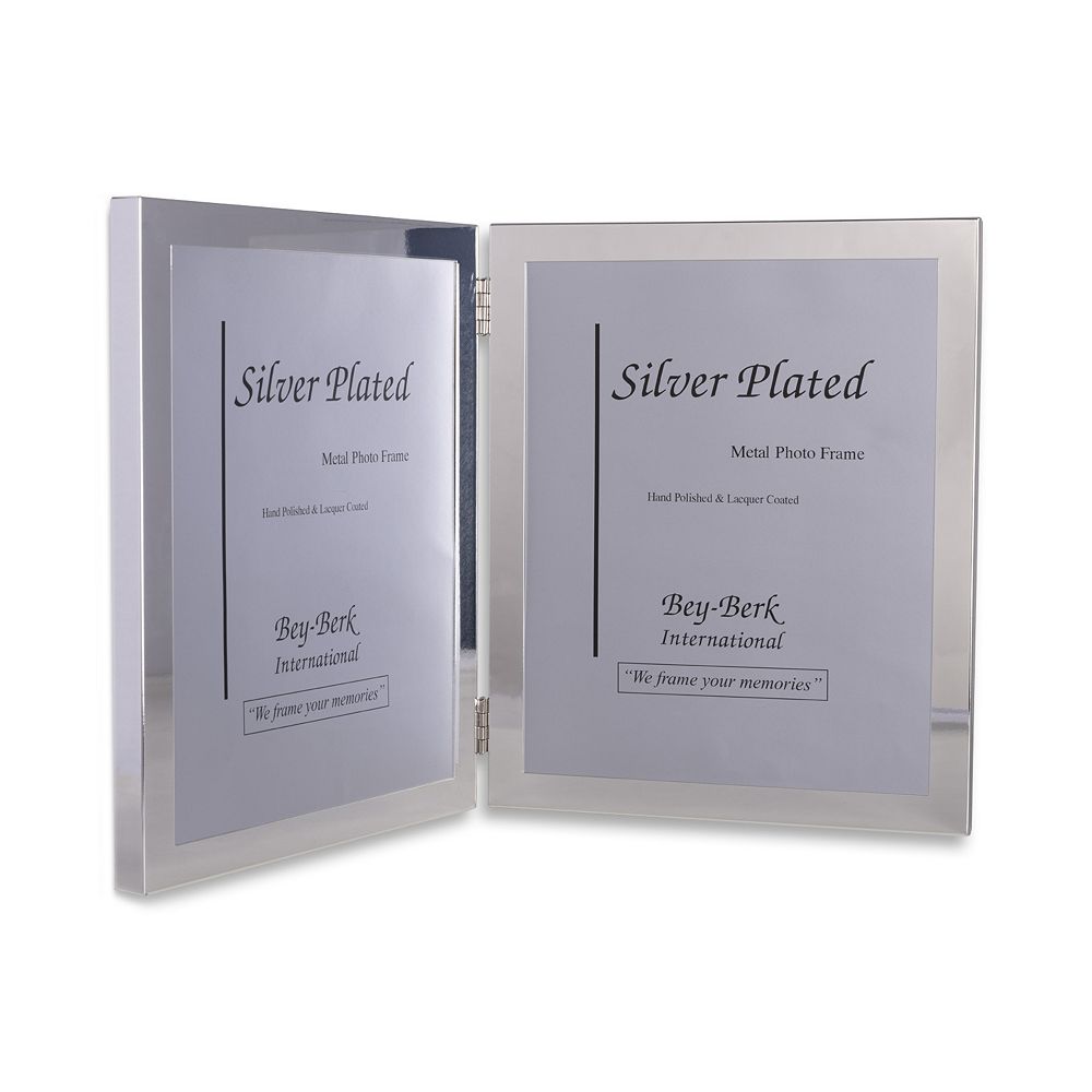 Bey-Berk Clement Silver Plated Double 8"x10" Frame