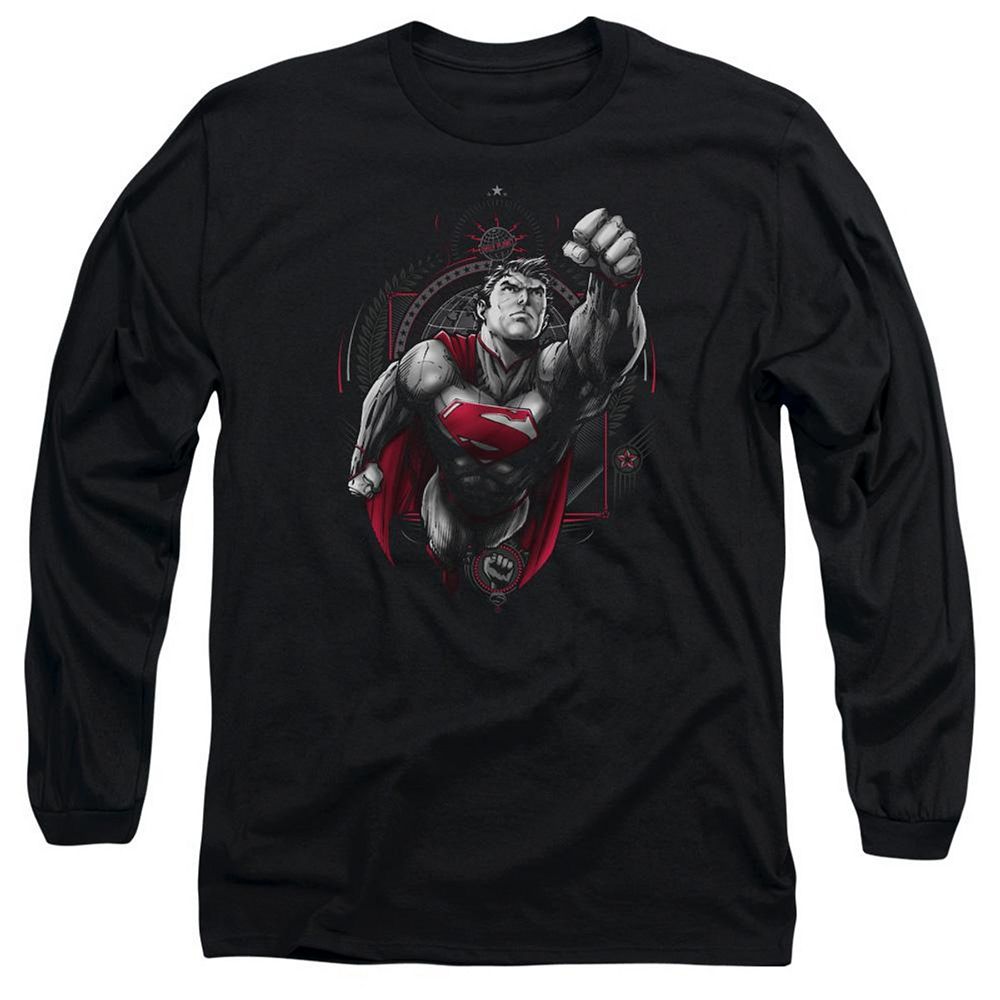 Superman Propaganda Superman Long Sleeve Adult T-shirt