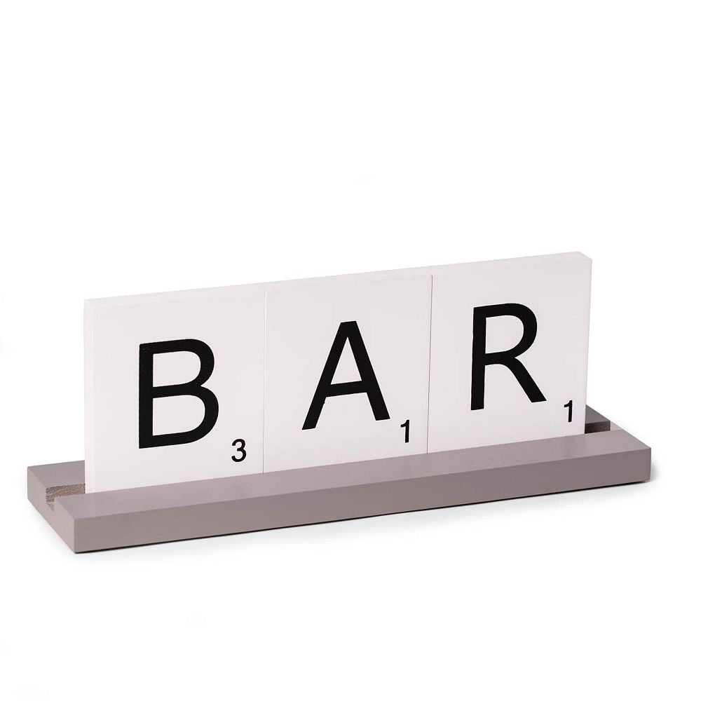 Bey-Berk BAR Scrabble Design Sign