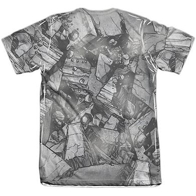 Superman Break On Through Adult 65/35 Poly/cotton Short Sleeve T-shirt