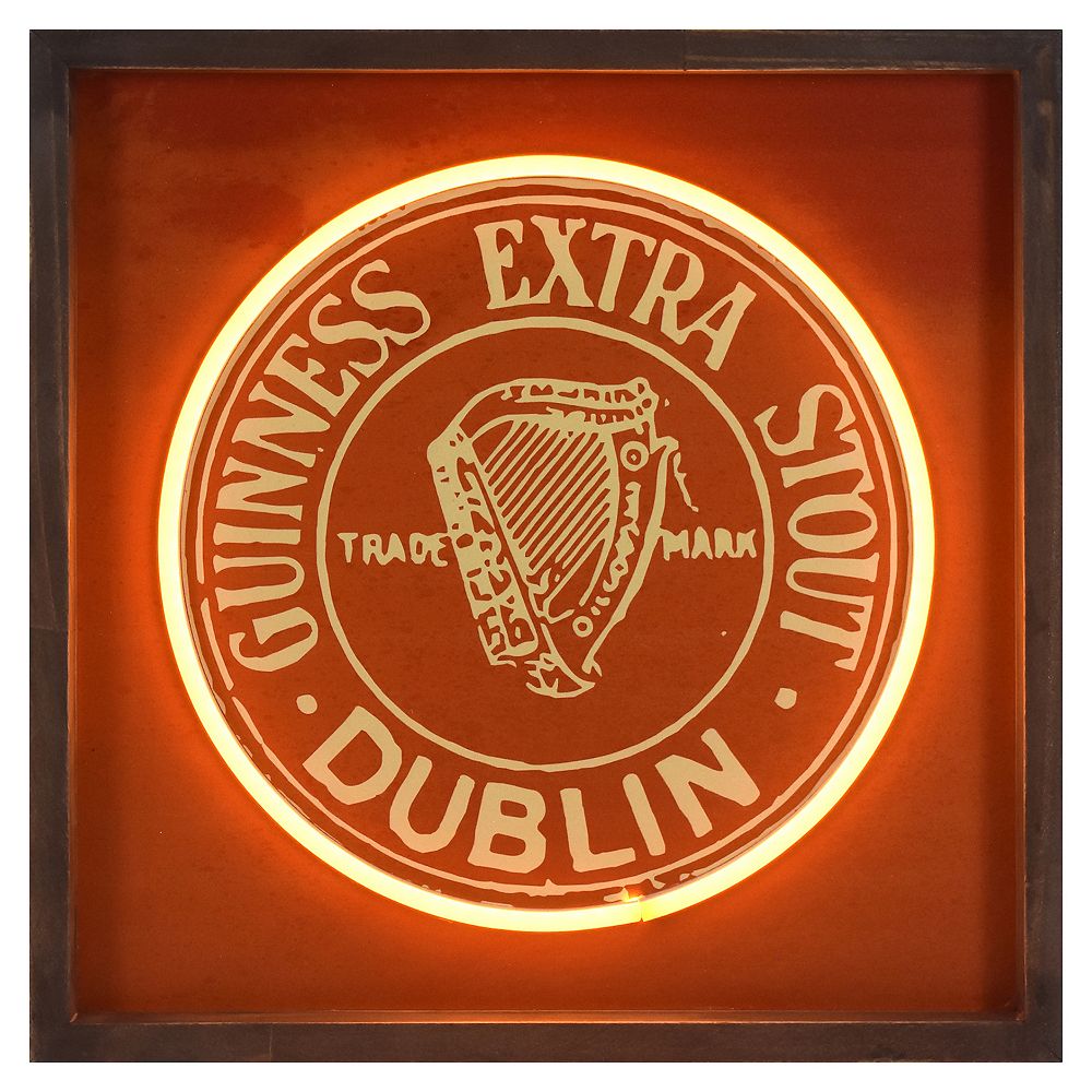 Guiness Framed LED Sign Wall Decor