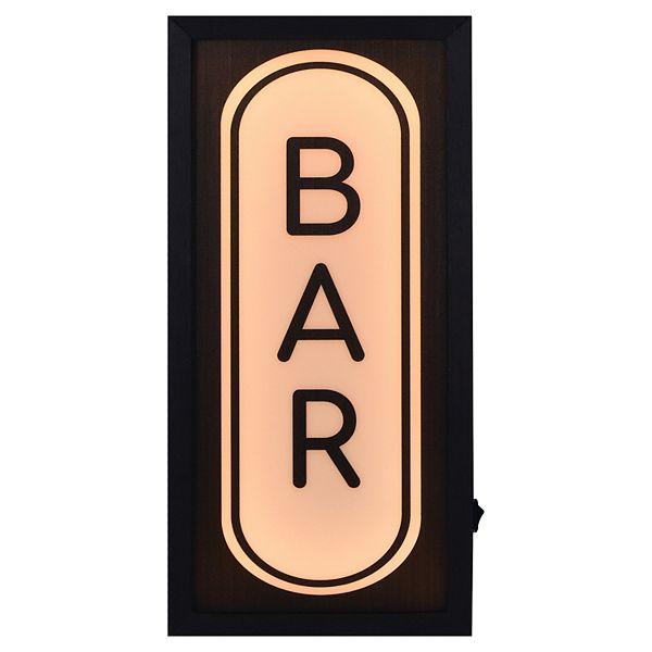 Printed "Bar" Light Box Tabletop Decor