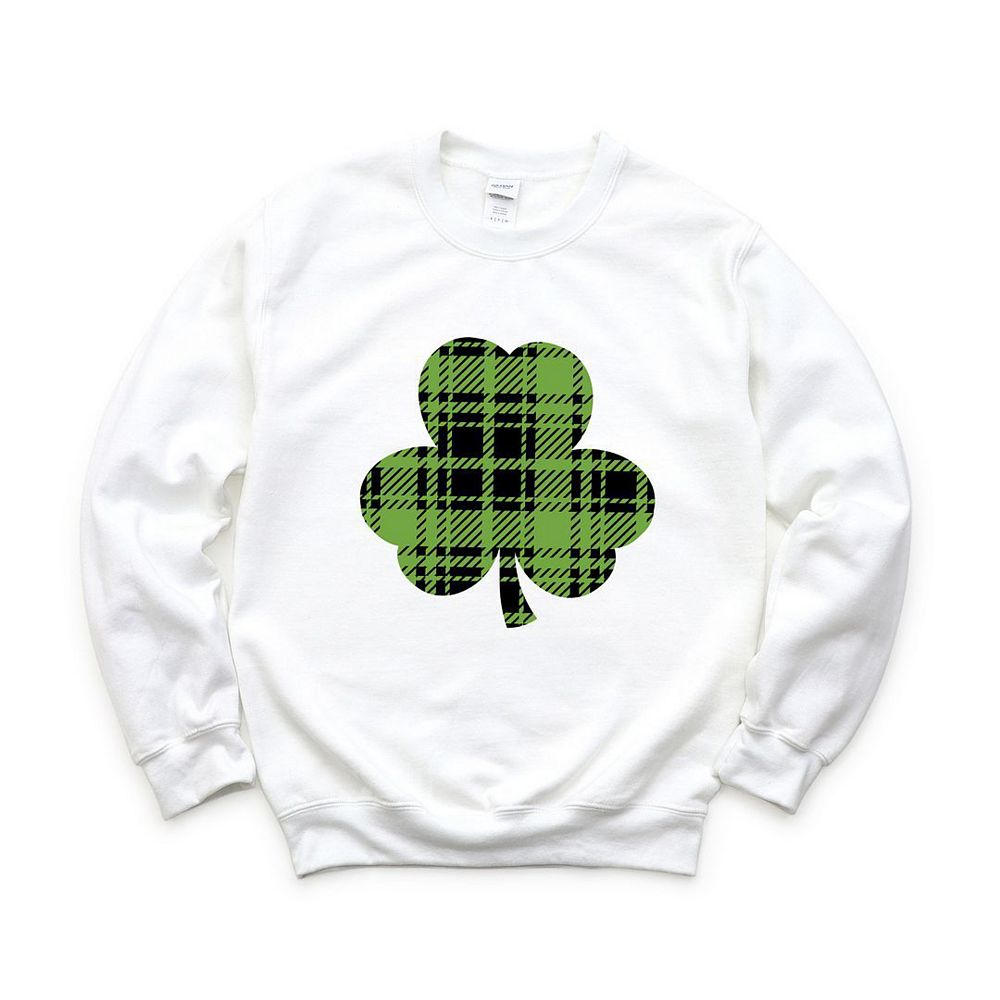 Buffalo Plaid Clover Sweatshirt
