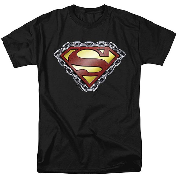 Superman Chained Shield Short Sleeve Adult T-shirt