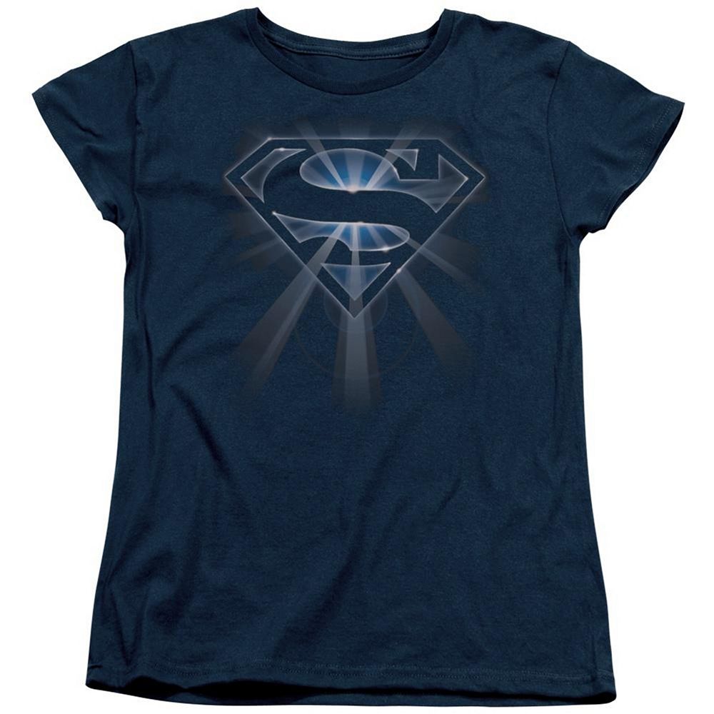 Superman Glowing Shield Short Sleeve Women´s T-Shirt